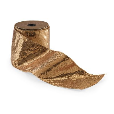 Solid Gold Sequin on Satin Ribbon | Frontgate