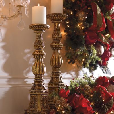 Antiqued Gold Venetian Candleholder | Frontgate
