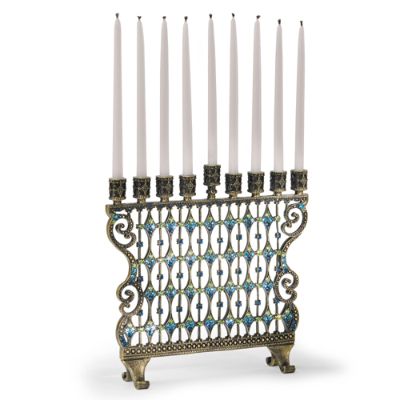 Swarovski Multi-Colored Crystal Menorah | Frontgate