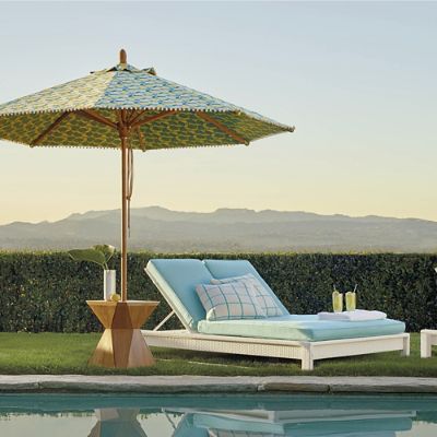 Palermo Double Chaise Lounge with Adjustable Back Rust Resistant Frame