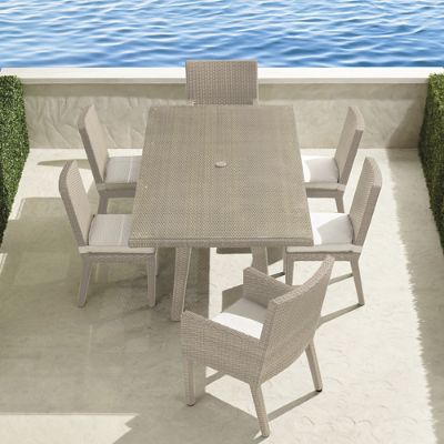 Isola 7-pc. Rectangular Dining Set in Weathered Finish | Frontgate
