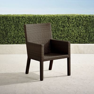 Palermo Bronze Wicker Dining Arm Chairs with All-Weather Construction ...