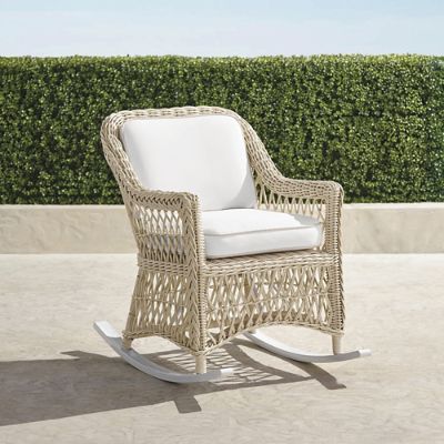 Hampton Rocking Chair in Ivory Wicker Frontgate