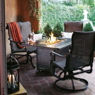 Carlisle Fire Chat Table in Onyx Finish | Frontgate