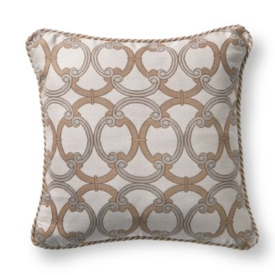 Shadow Gate Sand Outdoor Pillow with Cording | Frontgate