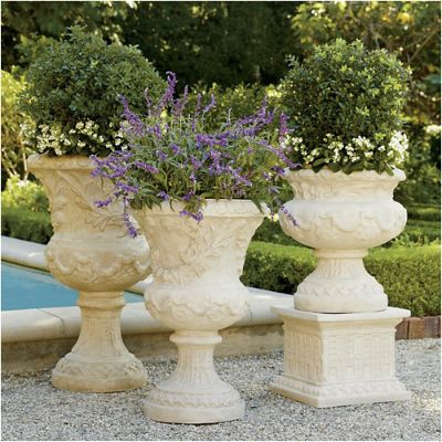 Provence Urns and Plinth | Frontgate