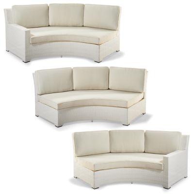 Palermo Curved Modular in White Finish | Frontgate