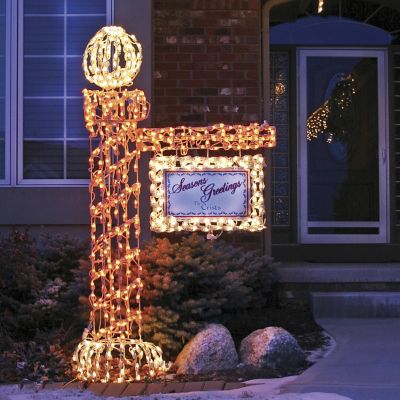 Personalized Lighted 6-ft. Holiday Sign | Frontgate