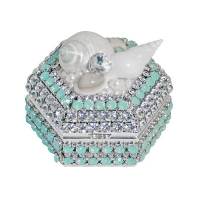 Pacific Opal Crystal Hexagon Box | Frontgate