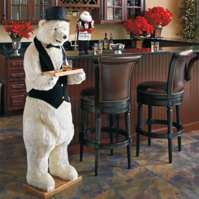 Polar Butler Bear with Two Hats | Frontgate