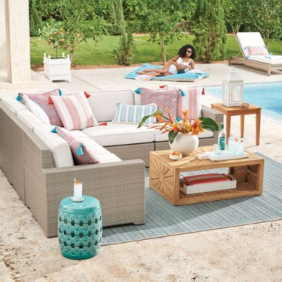 Lana King Pool Float with Sunbrella Fabric & Bead-Filled Cushioning for Two