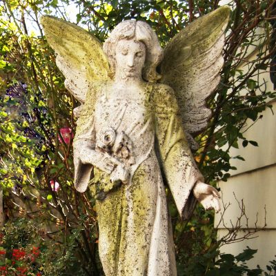 Floral Angel Statue | Frontgate
