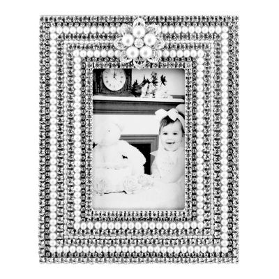 Rectangular Pearl & Crystal Picture Frame | Frontgate