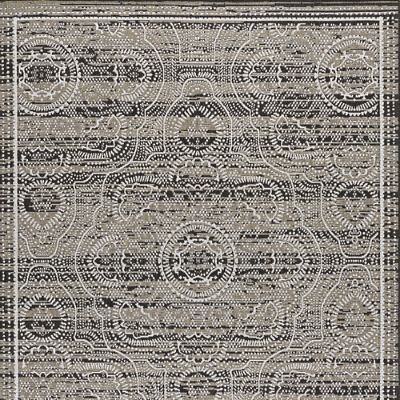 Leland Indoor/Outdoor Rug with Contemporary Medallion Design & Fade ...