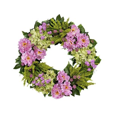 Pink and Green Carnation Wreath | Frontgate