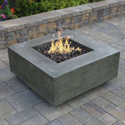 Viejo Fire Table with Pewter Finish & Glass Fiber Construction for ...