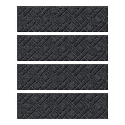 Water & Dirt Shield Lattice Stair Tread Mats for Outdoor Safety ...