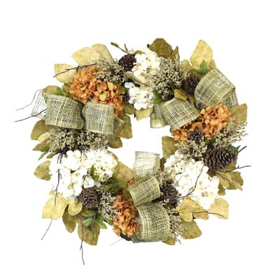 Hydrangea, Heather and Pine Cone Wreath | Frontgate