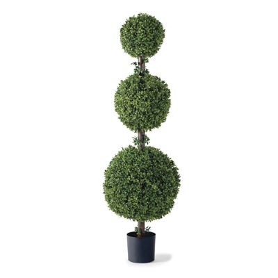 Single Ball Outdoor Boxwood Topiary for Indoor & Outdoor Decor with ...