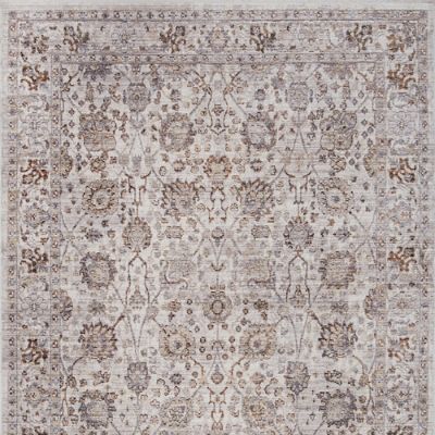 Nirvana Area Rug with Cream & Gold Shimmer in Triexta SmartStrand Silk