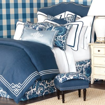 Scalamandre Haveford Bleu Bedding Collection | Frontgate