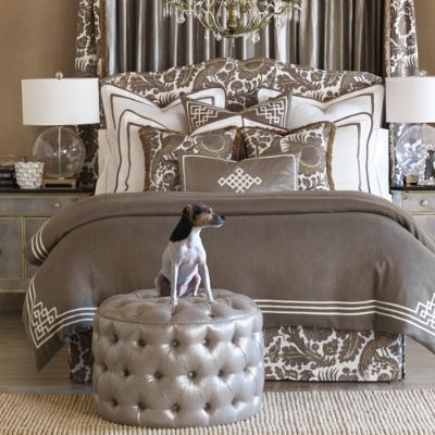 Scalamandre Haveford Marron Bedding Collection | Frontgate