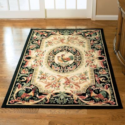 Rooster Easy Care Rug | Frontgate