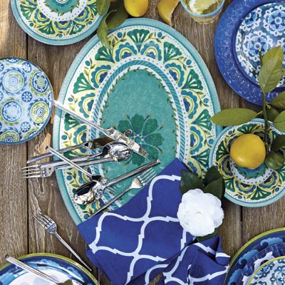 Chelsea Medallion Melamine Dinnerware Collection | Frontgate
