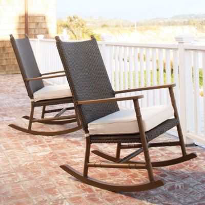 Hampton Wicker Rocker | Frontgate