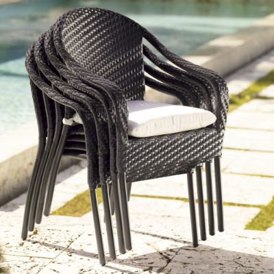 Bronze Woven Bistro Stacking Chairs | Frontgate