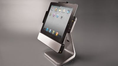 Rotating iPad Dock with Speakers | Frontgate