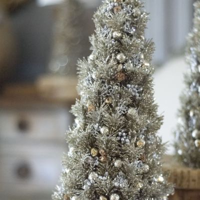 Glitter Beaded Bell Trees | Frontgate
