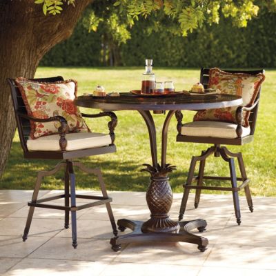 British Colonial Round Bar Table | Frontgate