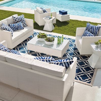 Metropolitan Seating in White Finish | Frontgate