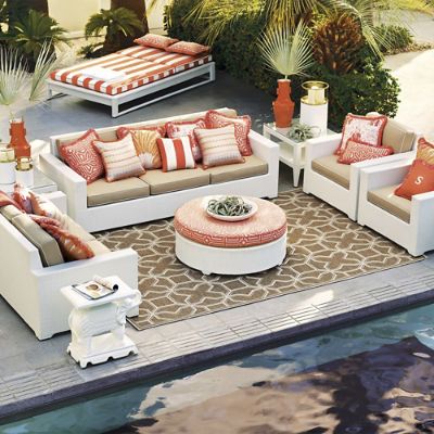 Palermo Seating in White Finish | Frontgate