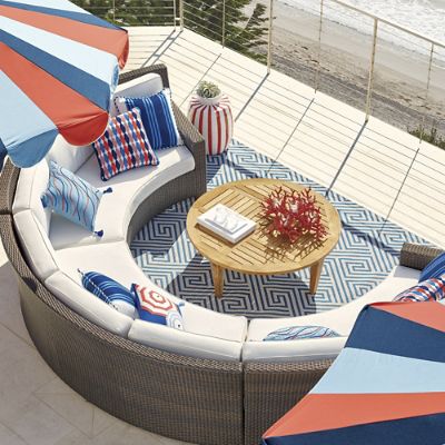 Palermo Curved Modular Seating in Bronze Finish | Frontgate