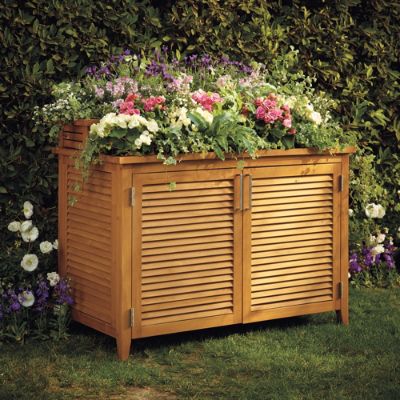 Galvin Teak Planter | Frontgate
