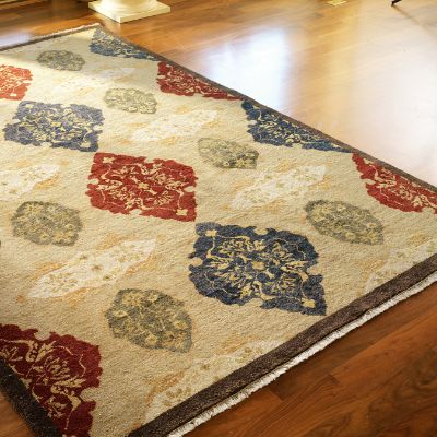 Tibetan Argyle Silk/Wool Area Rug | Frontgate