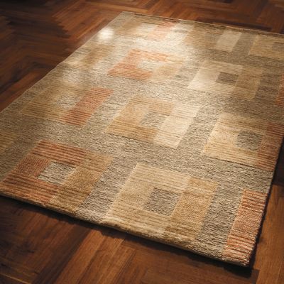 Santa Fe Squares Wool Area Rug | Frontgate